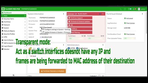 NAT Mode And Transparent Mode In Fortigate Firewall YouTube