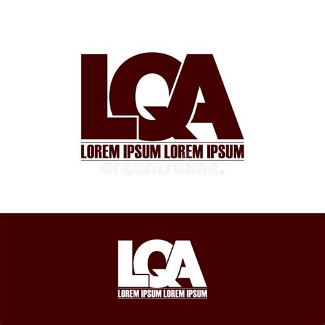 Letter Lqa Simple Monogram Logo Icon Design Stock Vector