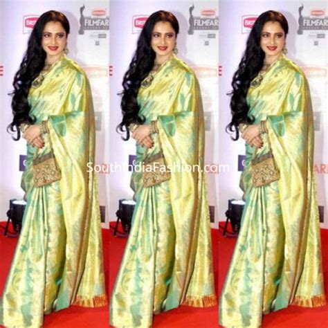 Actress Rekha In Kanjeevaram Sarees Pattu Sarees