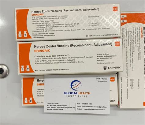 Shingrix Injection 05ml At ₹ 8800piece In Mumbai Id 2851811653748