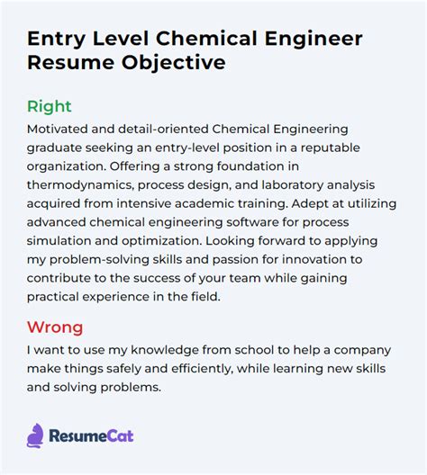Top Entry Level Chemical Engineer Resume Objective Examples
