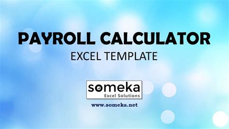 Payroll Calculator Excel Template 2025 Paycheck Spreadsheet