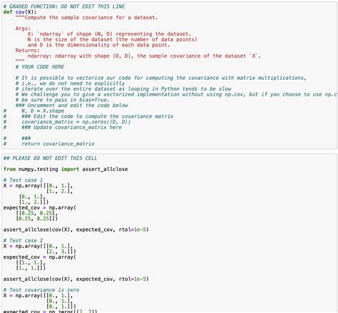 Solved Mean And Covariance Of Data Set In Pythonit Is For