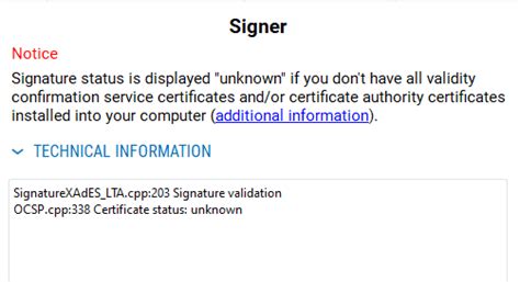 Error Signature Is Unknown For Signature Containers Containing An