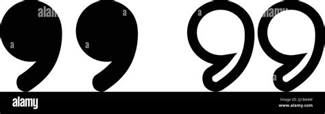 Icon Set Of Double Quotation Marks Quotation Mark Icons Editable
