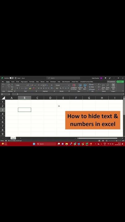 hide text and numbers in excel viralvideo exceltech viral computer exceleducation