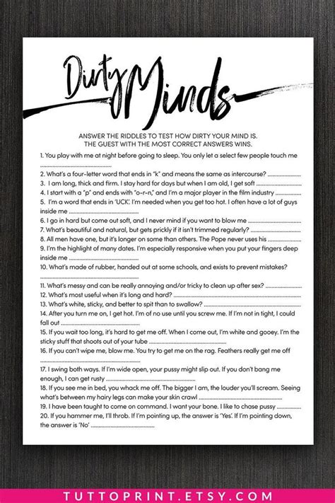 Naughty Trivia Questions