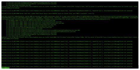 Client Not Connected · Issue 8607 · Alibabanacos · Github