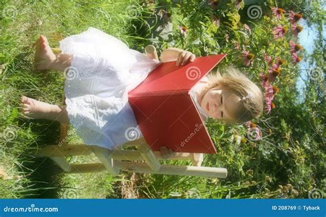 Reading In The Garden Stock Image Image Of Education Bare 208769