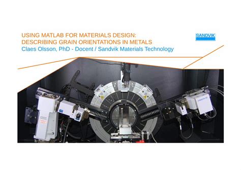 Pdf Using Matlab For Materials Design · Construction Sandvik