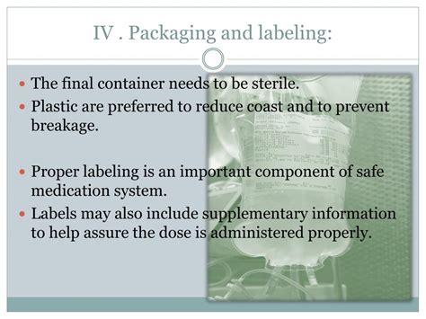 Ppt Sterile Preparation And Admixture Programs Powerpoint Presentation Id 1899359