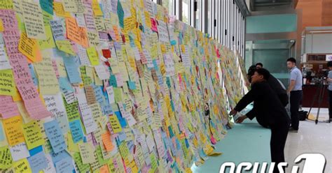 서초구청으로 옮겨진 강남역 묻지마 살인사건 추모글