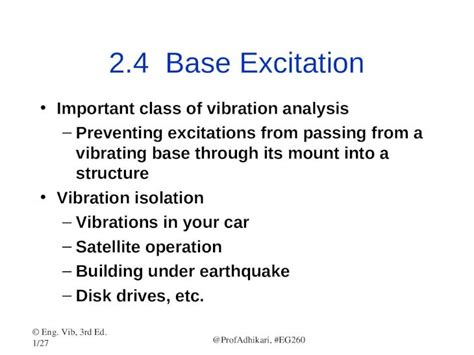 Ppt Base Excitation Of Dynamic Systems Dokumen Tips