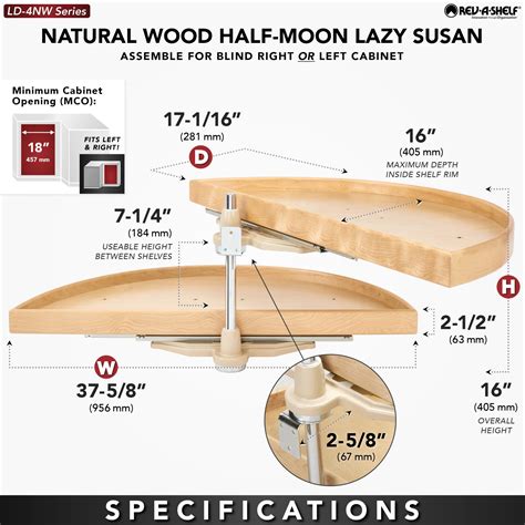 Natural Wood Half Moon Shelves