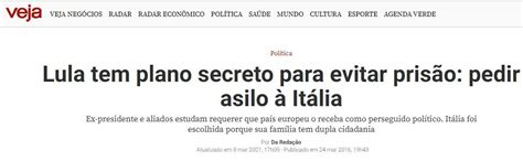 Lula Cogitou Fugir Antes De Ser Preso Por Corrupção Veja Vídeo