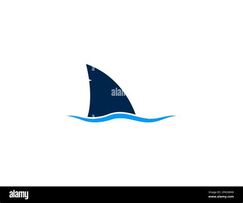 Shark Fin Wave Icon Vector Illustration Stock Vector Image And Art Alamy