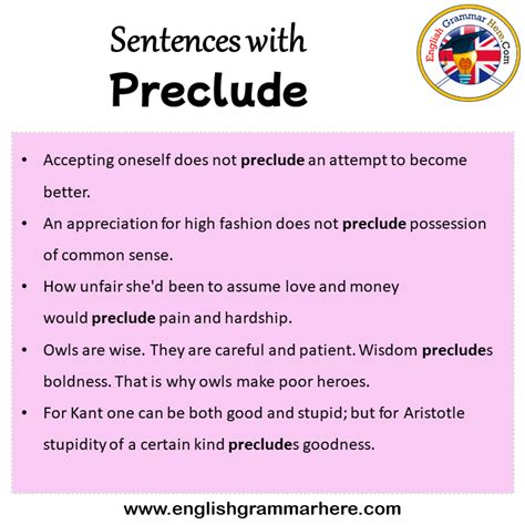 Sentences With Preclude Preclude In A Sentence In English Sentences