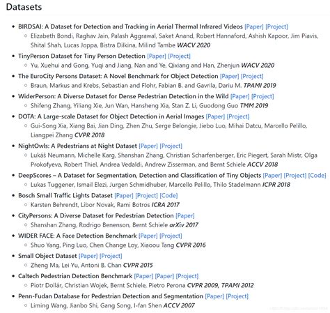 Github：小目标检测最全资料集锦amusi（cver）的博客 Csdn博客小目标检测数据集