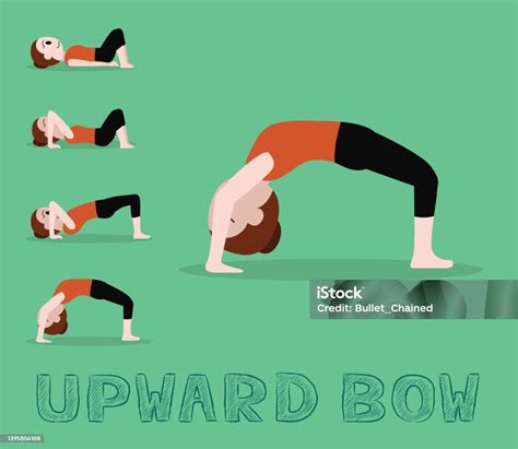 요가 튜토리얼 상향 활 포즈 귀여운 만화 벡터 일러스트 레이 션 가냘픈에 대한 스톡 벡터 아트 및 기타 이미지 가냘픈 건강한 생활방식 교습 Istock
