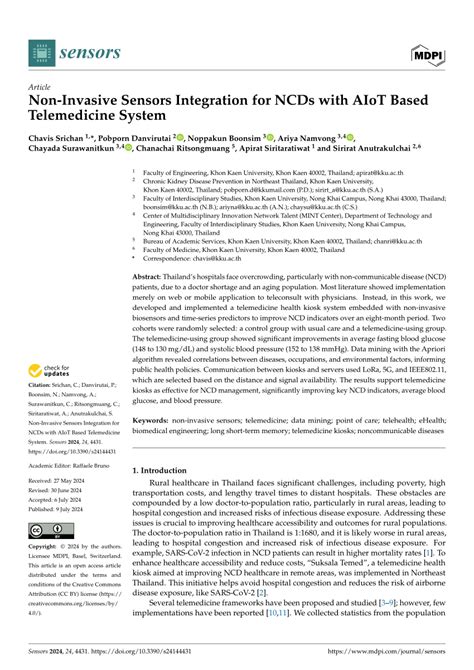 pdf non invasive sensors integration for ncds with aiot based