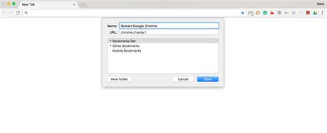 Make A Bookmark To Quickly Restart Google Chrome DbAppWeb