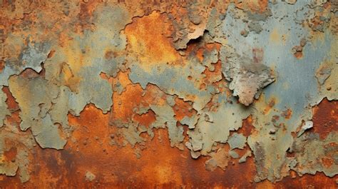 Decaying Metal Close Up Of Rust On An Iron Texture With Oxide Plate
