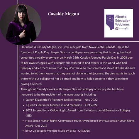 Cassidy Megan Alberta Epilepsy Education Webinars