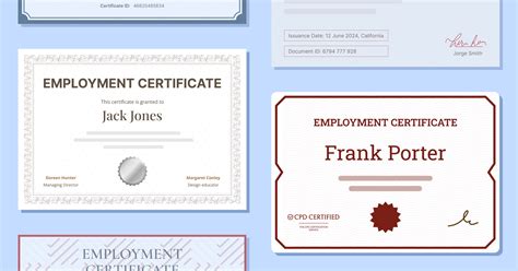 Employee Certificate Template