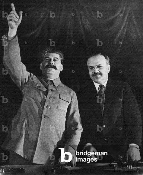 Joseph Stalin And Vyacheslav Molotov At The Opening Celebrations Of The