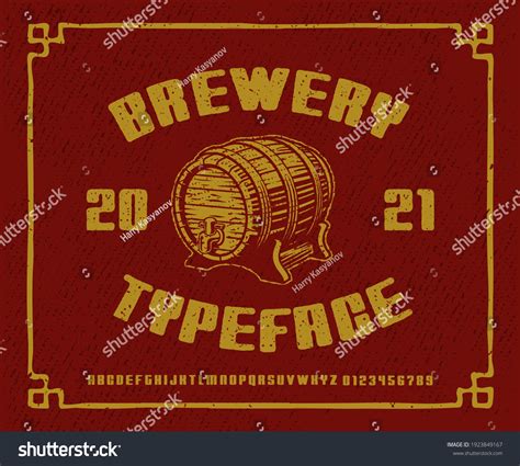 Vintage Bold Sansserif Font This Font Stock Vector Royalty Free