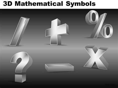3d Mathematical Symbols Powerpoint Presentation Slides Db Powerpoint