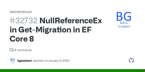Nullreferenceexception In Get Migration In Ef Core 8 · Issue 32732