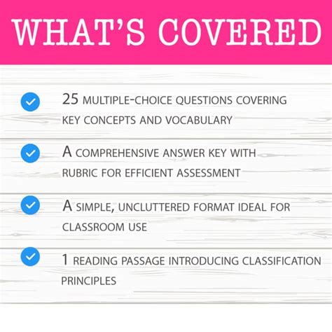 Grade 6 Science — Classification Basics Worksheet For Mastery By Ms