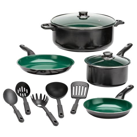 11 Pc Forever Green Cookware Set Green Pans Walter Drake