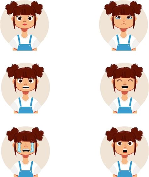 Premium Vector Girls Expressions