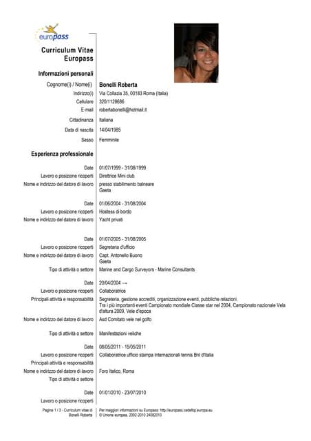 Europass Cv Pdf