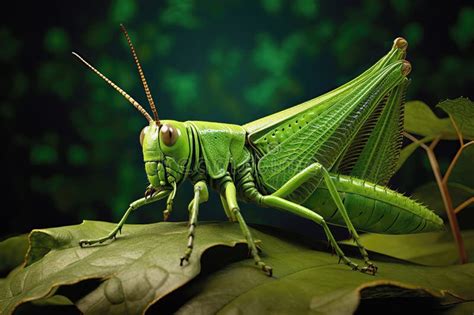Green Grasshopper Ai Generated Stock Illustration Illustration Of