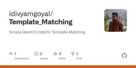 Github Idivyamgoyal Template Matching Simple Opencv Code For Template Matching