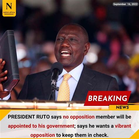 Nation Africa On Twitter President Ruto Says No Opposition Member