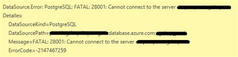 Connection Problems With Azure Database Postgresql Microsoft Fabric Community