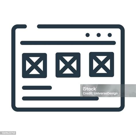 이미지 얇은 선 아이콘 사용자 인터페이스 개념격리 개요 사인에서 이미지 기술 선형 아이콘 웹 디자인 및 앱에 대한 벡터 그림
