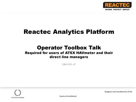 Reactec Analytics Platform Ppt Download