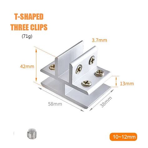 Space Aluminum Glass Clip