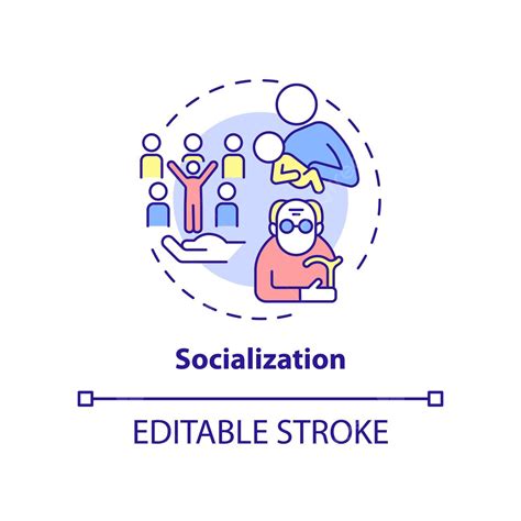 Socialization Concept Icon Communication Icon Socialization Vector Communication Icon