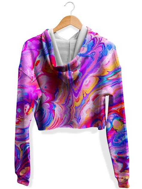 Plasma Flow Fleece Crop Hoodie Iedm