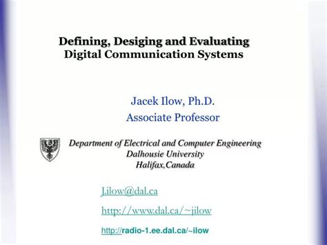 Ppt Defining Desiging And Evaluating Digital Communication Systems Powerpoint Presentation