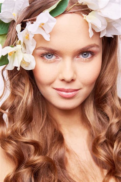 Romantic Beauty Stock Image Image Of Cute Blonde Wreath 55225763