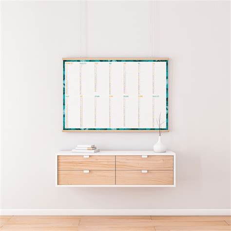 Calendrier annuel géant mural jungle I Etsy France