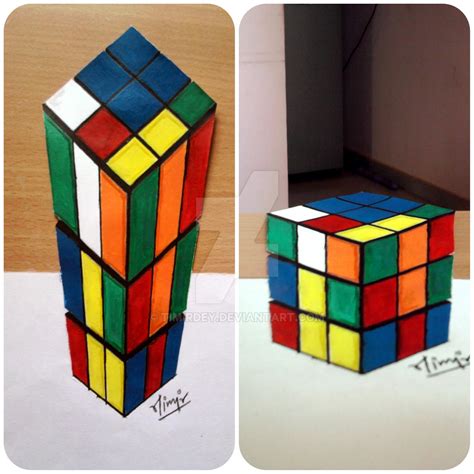 Anamorphic Rubik S Cube By TIMIRDEY On DeviantArt