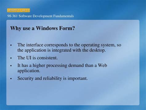 Ppt Understand Windows Forms Applications And Console Based